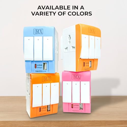 Buy MX 3 Pin Multi Plug Socket-Worldwide Universal Socket Travel ...