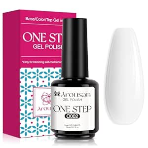 Amazon.com: Arousar One Step Gel Nail Polish, 18ml White 3 in 1 Gel ...