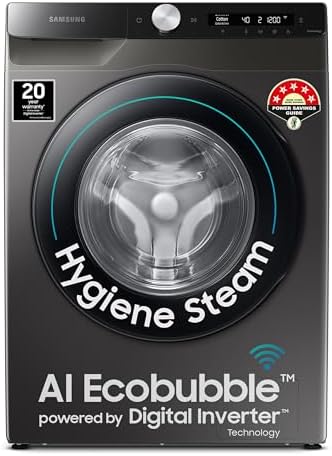 Samsung 8 kg, Hygiene Steam with Inbuilt Heater, Digital Inverter ...