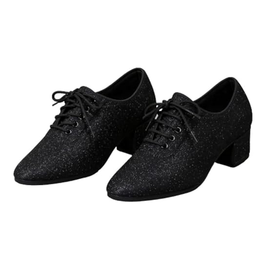 Buy SACHUI® Women's Mid Heel Shoes | Soft Bottom Square Heel Sparkle ...
