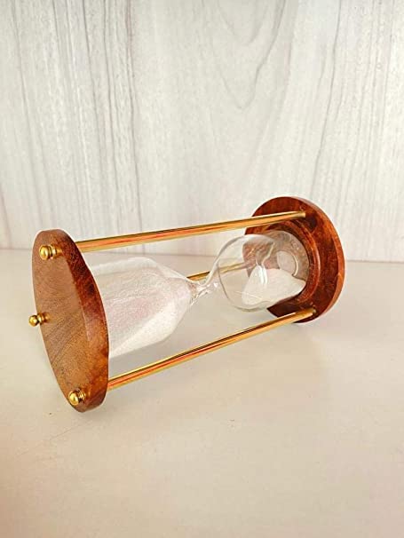 Brass Sand Timer Hour Glass Sand Glass Clock Ideal for Exercise Tea ...