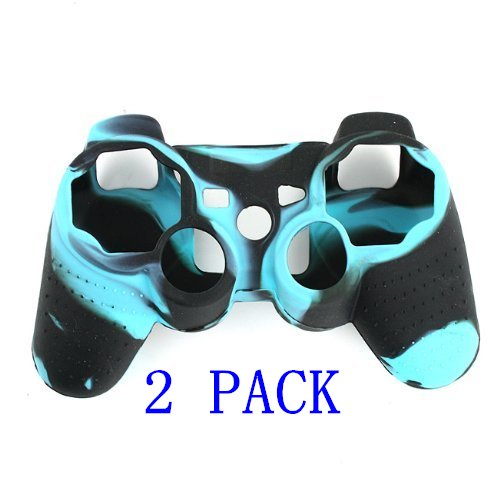 Amazon.com: 2 Pack Black Blue Silicone Protective Skin Case Cover for ...
