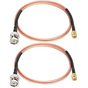 MOOKEERF SMA Male to BNC Male Cable 4ft,2 Pack SMA to BNC Cable RG316 SMA BNC Adapter Cable for ...