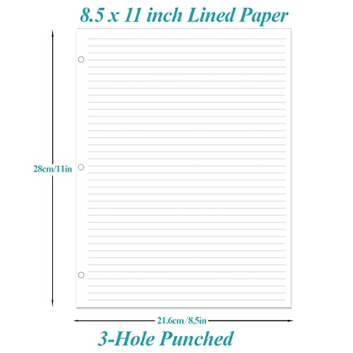 Snapklik.com : A4 Lined Refill Paper, 3-Hole Punched Ruled Filler Paper ...
