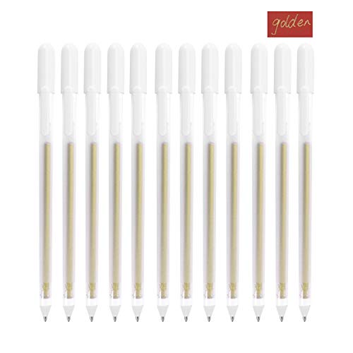 Snapklik.com : 12 Pieces Gold Gel Pens For Artists, Fine Point Tip Gold ...