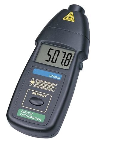 Digital Laser RPM Tachometer, Model SE188, Non-Contact Speed ...