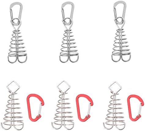 Amazon.com : 10pcs Deck Peg Deck Anchors with Carabiners, Aluminium Tie ...