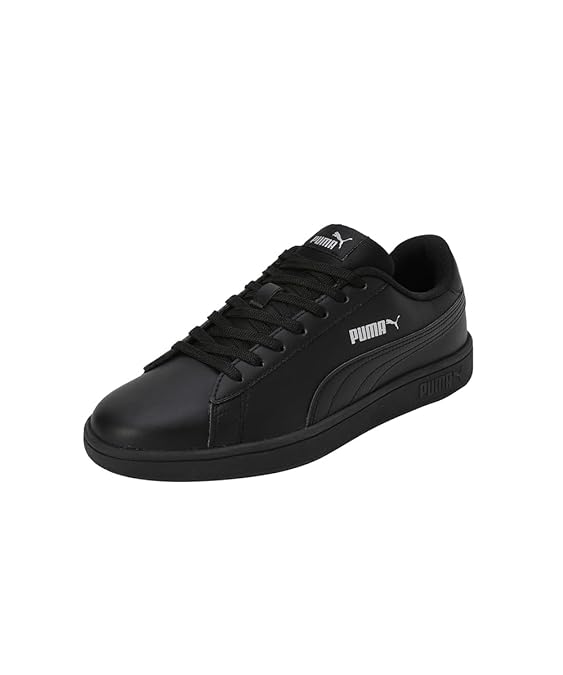 Buy Puma Unisex-Adult Smashic Black-Matte Silver Sneaker - 3UK ...
