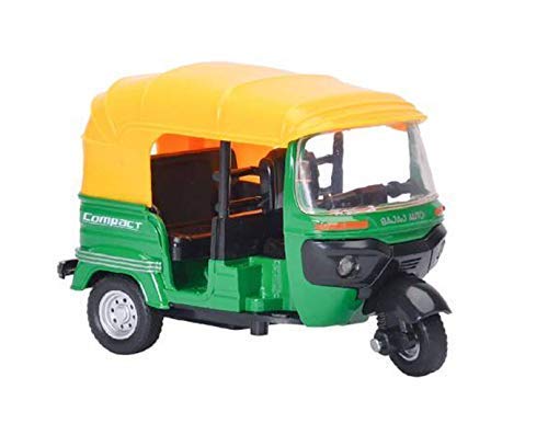 Buy PLUSPOINT Diecast Metal Auto Rickshaw Toy ,with Pull bacl Action ...