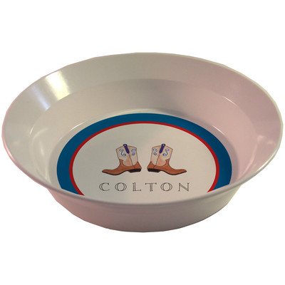 Amazon.com : Kids Tabletop Bowl Design: Ridem Cowboy : Baby Dinnerware ...