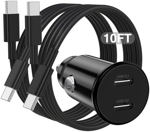 Amazon.com: USB C Car Charger for iPhone 16 15 Pro Max, 40W Dual Port ...