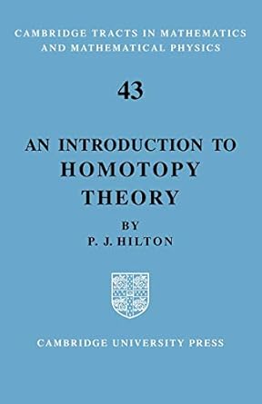Amazon.com: An Introduction to Homotopy Theory (Cambridge Tracts in ...