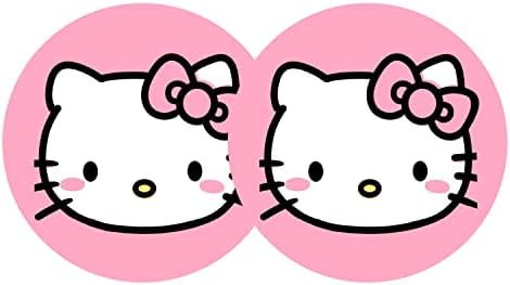 Amazon.com: Kitty Bling Cup Holder Coasters, 2PCS Cute Car Cup Holder ...