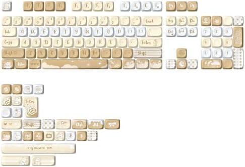 Amazon.com: YUNZII Cute Pink Ice Cream Custom Keycaps, 138 Keys Dye Sub ...