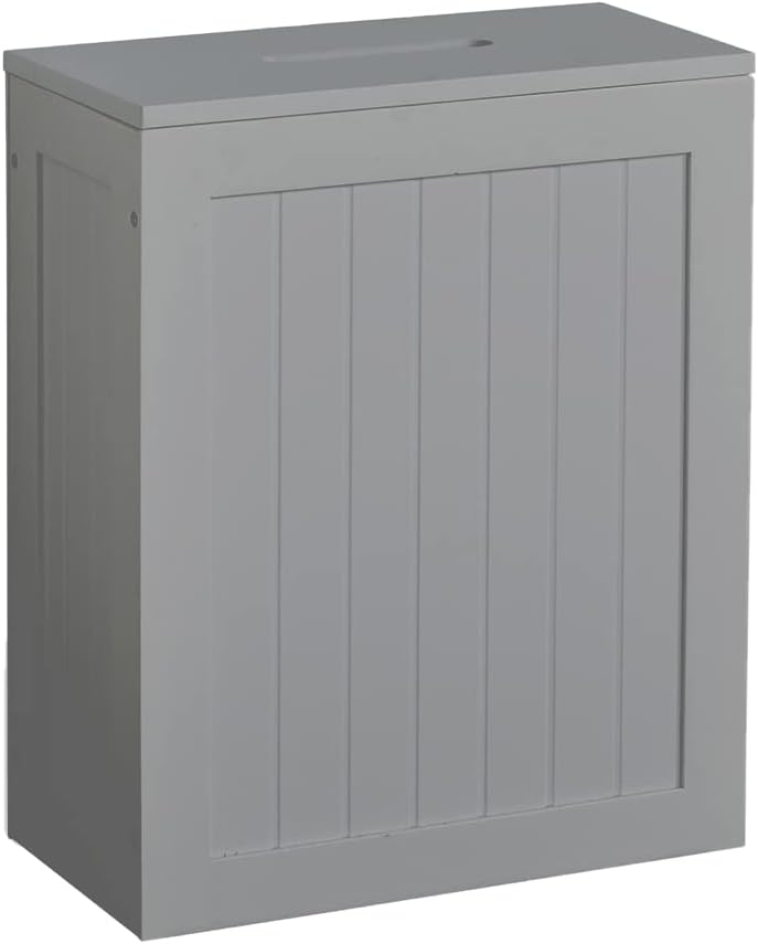 House & Homestyle Wooden Storage Box, Grey, H 35cm x W 27.8cm x D 14cm ...