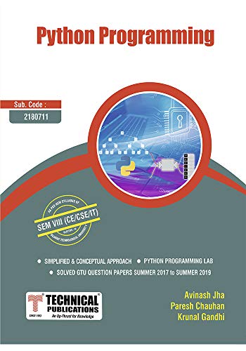 Python Programming For Gtu University Viii Cseit 2180711 Ebook Avinash Jha Paresh