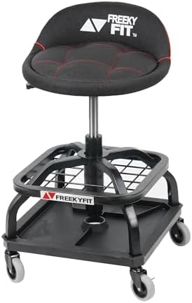 Amazon.com: FreekyFit Rolling Shop Stool for Garage with Casters, DO01 ...
