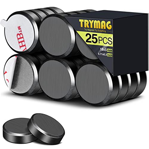 TRYMAG Ceramic Magnets for Crafts, Small 18x5mm Round Disc Crafts ...