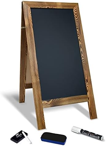 Amazon.com : MyGift Rustic Wood A-Frame Erasable Chalkboard Sign ...