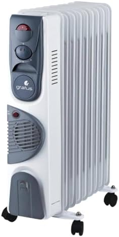 GRATUS 9/13 FINS OIL HEATER 2400/2900W - With 3 Settings, Turbo Fan ...