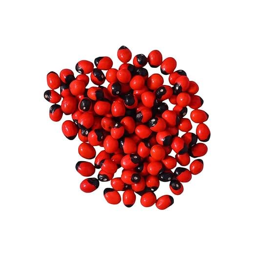 Natural & Original Red Gulganji/Lal Chirmi Gunja Beads, Chirmi Ke Beez ...