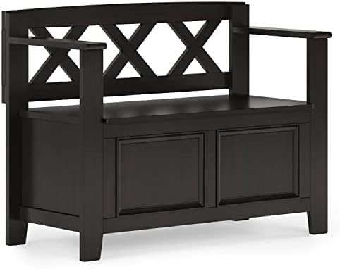 Amazon.com: SIMPLIHOME Amherst Entryway Storage Bench - 36 inch Wide ...