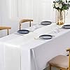 Amazon.com: SiinvdaBZX 24 Pcs White Satin Table Runner 12 x 108 inches ...