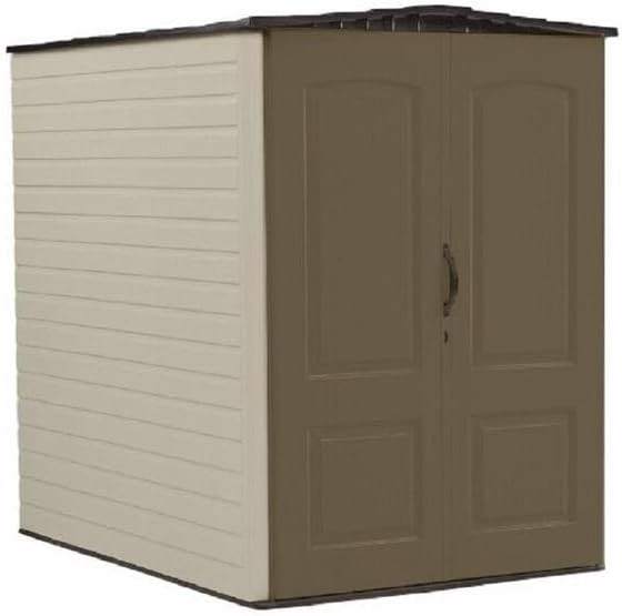 Amazon.com : Rubbermaid Large Vertical Resin Outdoor Storage Shed With ...