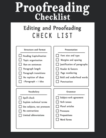 Proofreading Checklist: A Key to Catching Errors, writing help ...