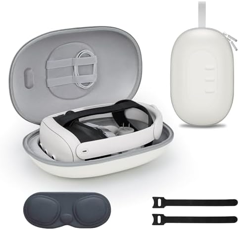 Amazon.com: EUCARLOS Premium PU Leather Case for Meta Quest 3/3S VR ...