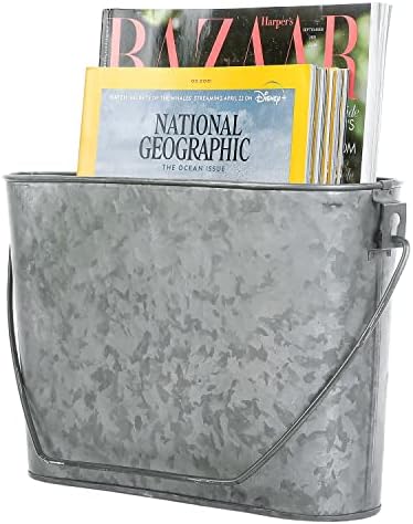 Amazon.com: MyGift Rustic Magazine Holder Vintage White Wood and ...