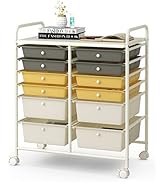 Amazon.com: SILKYDRY 6 Drawer Rolling Storage Cart, Craft Cart with ...
