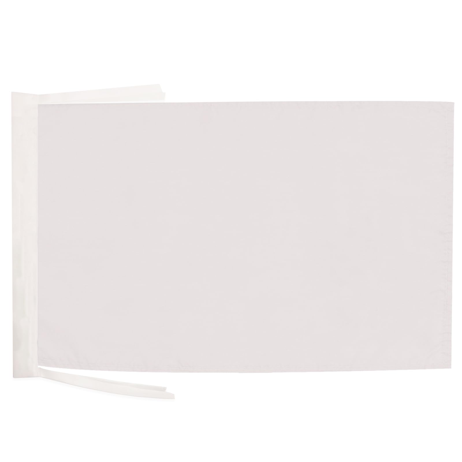 Amazon.com : Plain White Flag 18'' x 12'' cords - White Solid color ...