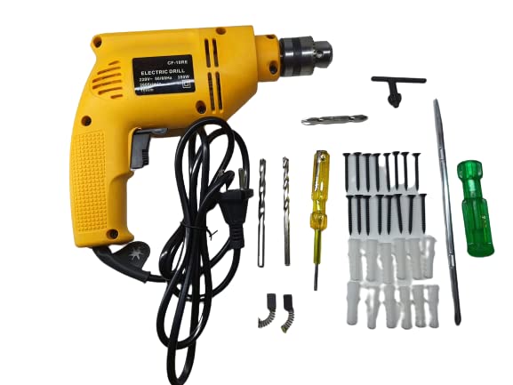 10MM Impact Drill Machine Combo With Drill Bits, Screwdriver, Chuck Key ...