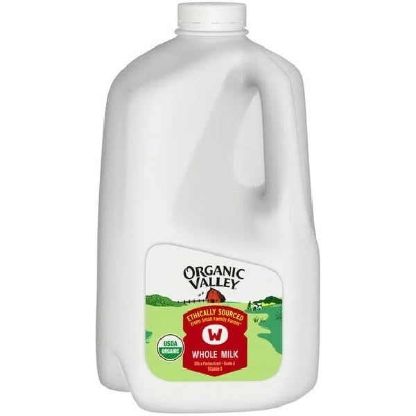 Amazon.com: Organic Valley, Fresh Whole Milk, 128 Ounce : Grocery ...