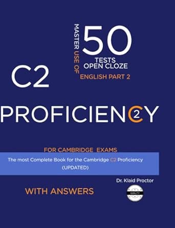 Amazon.com: C2 PROFICIENCY Use of English (Open Cloze Part 2): 50 ...