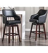 Amazon.com: Kmax 27" Fabric Counter Height Bar Stools Swivel Farmhouse ...