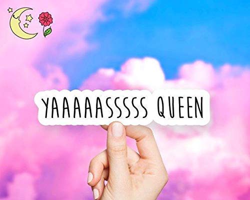 Amazon.com: Yaaaas Queen Sticker - for Laptops, Water Bottles and Cell ...