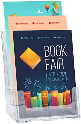 Amazon.com: Acrylic Brochure Holder 8.5 x 11 inches, 3 Tier Clear ...