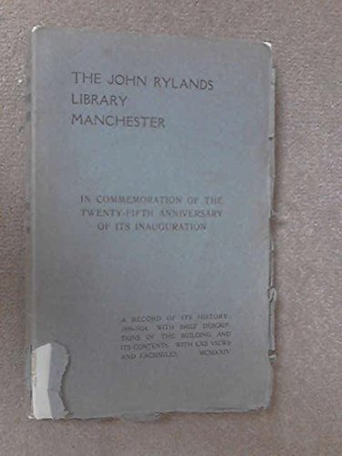 The John Rylands Library, Manchester: Guppy, Henry: Amazon.com: Books