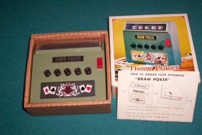 DRAW POKER CORDLESS ELECTRIC FULL AUTOMATIC POKER MACHINE (1971 RARE ...