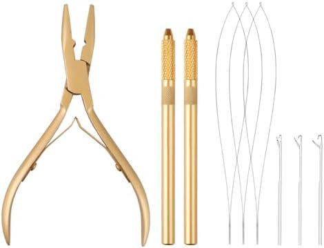 Amazon.com : GlamorDove Hair Extension Tool Kit Microlink Pliers for ...