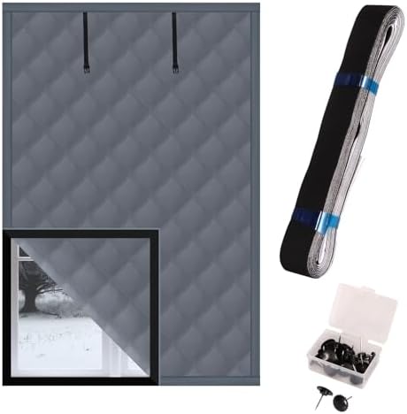 3 Layer Insulated Window Coverings for Winter, 47 X 63 Inches Thermal ...