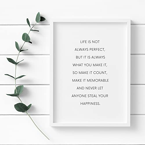 Life is not always perfect | Inspirational Print | Resilience Quote ...