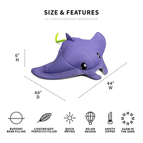 Snapklik.com : Big Joe Pool Petz Large Manta Ray Animal Pool Toy Float
