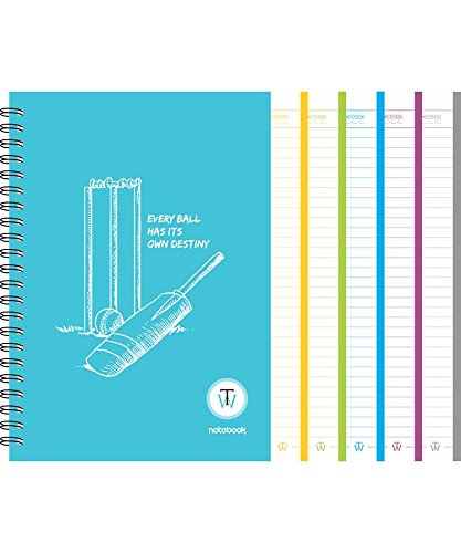 Taj-White Wire-O Notebook A4 (29.7 x 21 cm) - 5 Subject/Single Line Pg ...