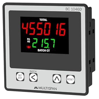 Multispan BC-1046D Digital Programmable Batch Counter 96 x 96 x 43 ...