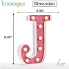 Amazon.com: Light Up Pink Alphabet Marquee Letters Sign, Glitter LED ...