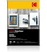 Kodak 200 GSM A4 Glossy Photo Paper – Water Resistant, Pack of 5 x 20 ...
