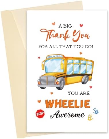 Amazon.com : Abeletree School Bus Driver Thank You Card, Funny ...